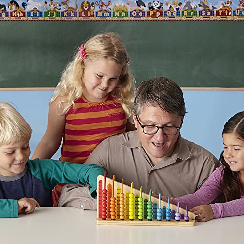 Melissa & Doug Add & Subtract Abacus - Educational Toy With 55 Colorful Beads and Sturdy Wooden Construction, 3 - 6 years