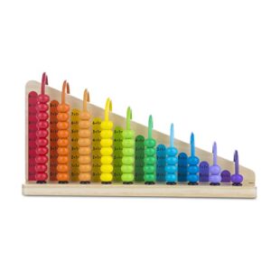 Melissa & Doug Add & Subtract Abacus - Educational Toy With 55 Colorful Beads and Sturdy Wooden Construction, 3 - 6 years