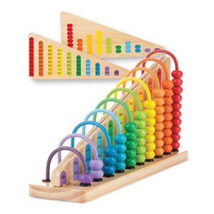 Melissa & Doug Add & Subtract Abacus - Educational Toy With 55 Colorful Beads and Sturdy Wooden Construction, 3 - 6 years