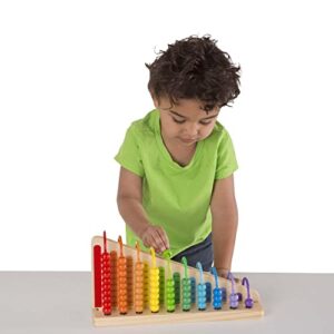 Melissa & Doug Add & Subtract Abacus - Educational Toy With 55 Colorful Beads and Sturdy Wooden Construction, 3 - 6 years