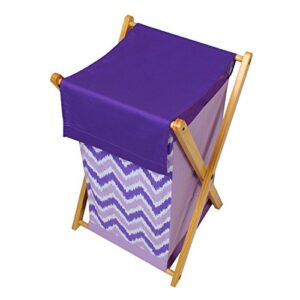 bacati - mix n match zigzag hamper (purple)