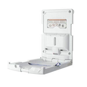 Foundations Classic Vertical Baby Changing Station, Surface Mount with Backer-Plate, Light Gray (100-EV-BP)