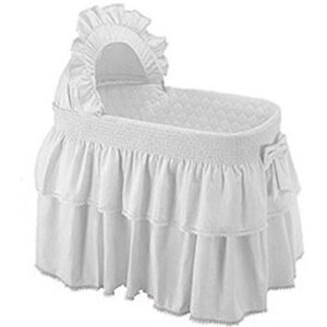 baby doll bedding paradise rainbow bassinet set, white