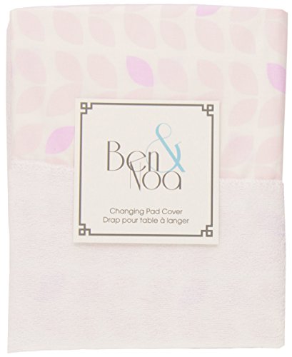 Kushies Baby Ben & Noa Change Pad with Terry Insert Percale Sheet, Pink Petals