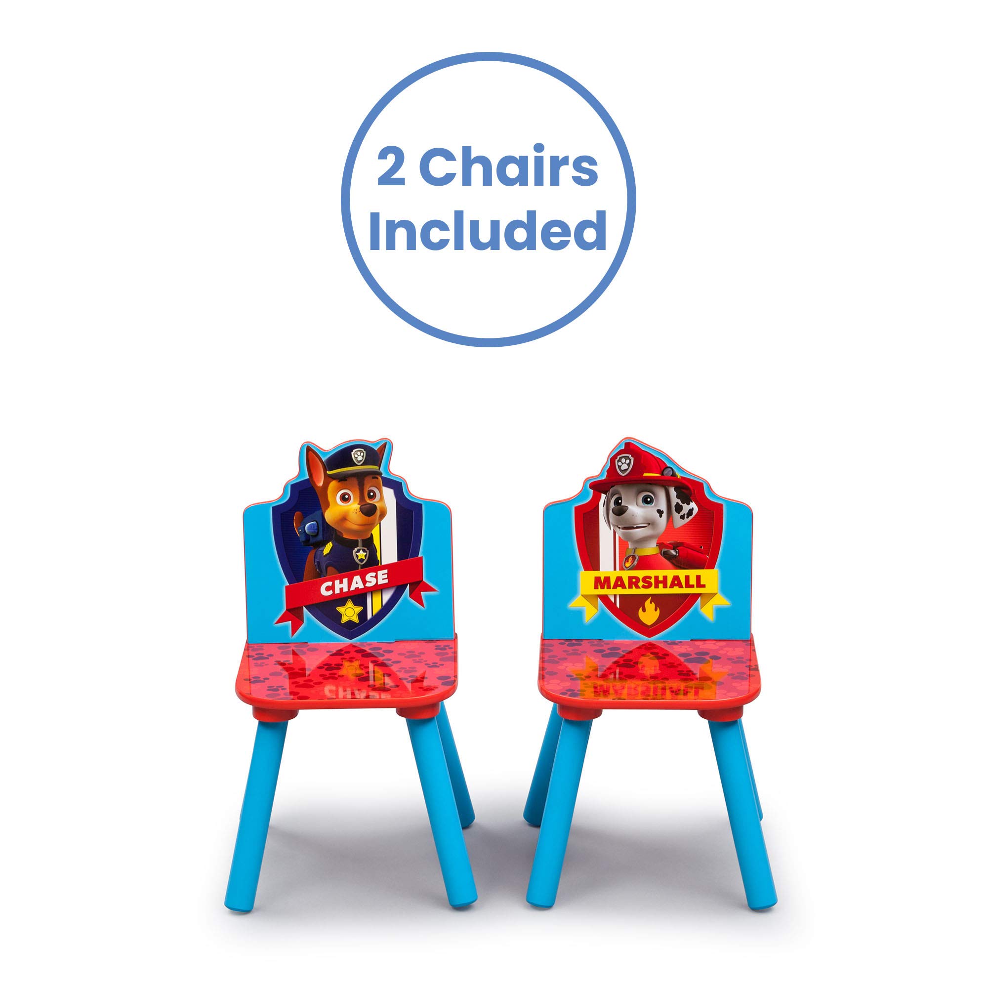 Delta Children Kids Table and Chair Set With Storage (2 Chairs Included) - Ideal for Arts & Crafts, Snack Time, Homeschooling, Homework & More, Nick Jr. PAW Patrol