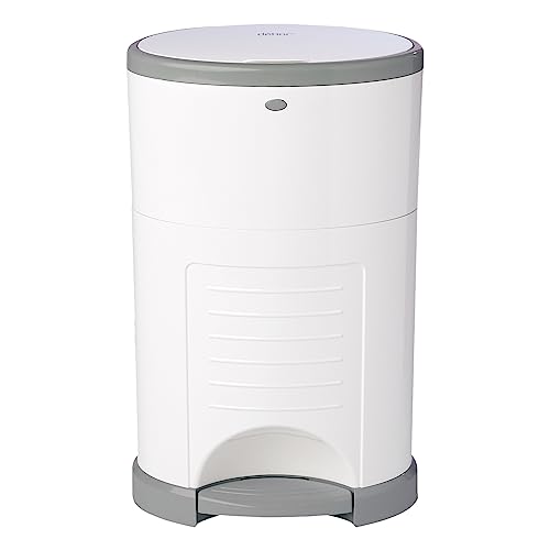 Dekor Mini Hands-Free Diaper Pail | White | Easiest to Use | Just Step – Drop – Done | Doesn’t Absorb Odors | 20 Second Bag Change | Most Economical Refill System