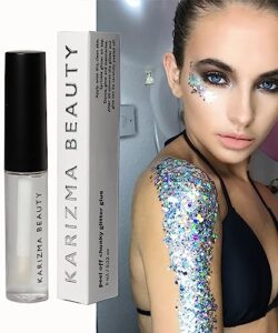 cosmetic glitter glue // the original peel off formula ✮ karizma beauty ✮ face chunky glitter glue adhesive body cosmetic makeup glitter primer