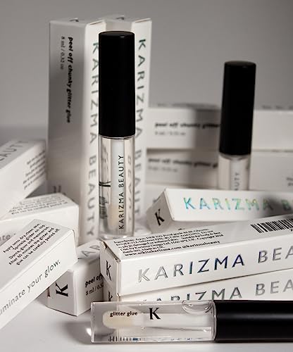 Cosmetic Glitter Glue // The Original Peel Off Formula ✮ KARIZMA Beauty ✮ Face Chunky Glitter Glue Adhesive Body Cosmetic Makeup Glitter Primer