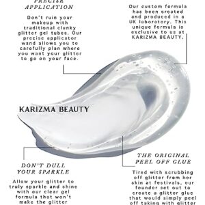 Cosmetic Glitter Glue // The Original Peel Off Formula ✮ KARIZMA Beauty ✮ Face Chunky Glitter Glue Adhesive Body Cosmetic Makeup Glitter Primer