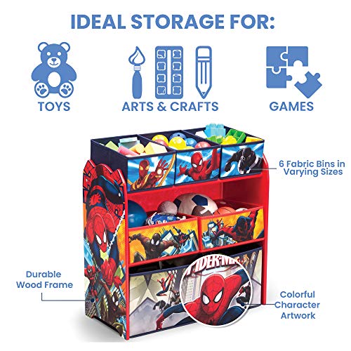 Delta Children Multi-Bin Toy Organizer, Marvel Spider-Man