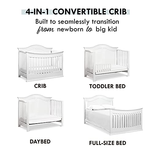 DaVinci Meadow 4-in-1 Convertible Crib in White, Greenguard Gold Certified