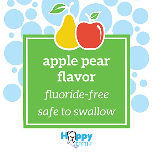 Dr. Brown’s Fluoride-Free Baby Toothpaste, Safe to Swallow, Apple Pear, 1-Pack, 1.4oz/40g, 0-3 years