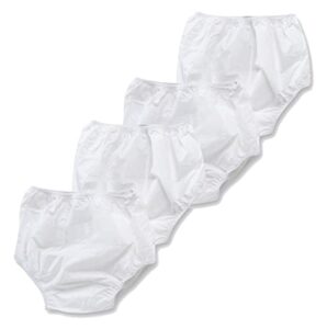 gerber plastic pants 4 pairs, white, 2t-3t