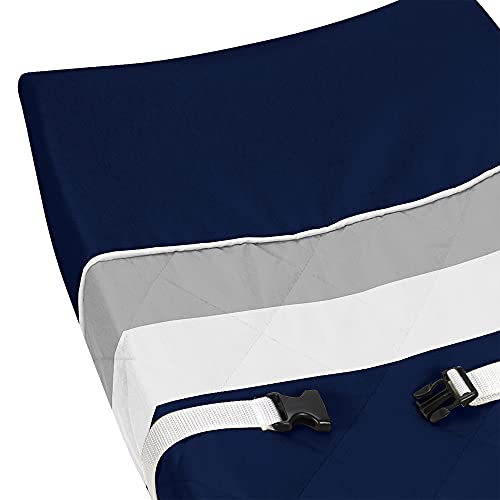 Baby Changing Pad Cover for Navy and Gray Stripe Collection