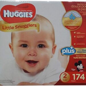 Huggies Little Snugglers Plus Diapers Size 2, 174 Count