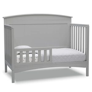 Delta Children Archer Solid Panel 4-in-1 Convertible Baby Crib - Greenguard Gold Certified, Grey