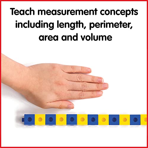 edxeducation Linking Cubes - Set of 100 - Connecting and Counting Snap Blocks for Construction and Early Math - For Preschool and Elementary Aged Kids