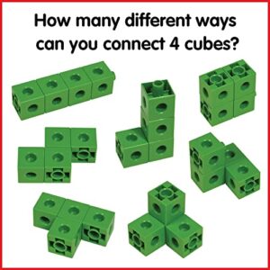 edxeducation Linking Cubes - Set of 100 - Connecting and Counting Snap Blocks for Construction and Early Math - For Preschool and Elementary Aged Kids