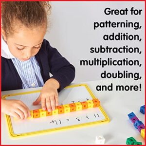 edxeducation Linking Cubes - Set of 100 - Connecting and Counting Snap Blocks for Construction and Early Math - For Preschool and Elementary Aged Kids