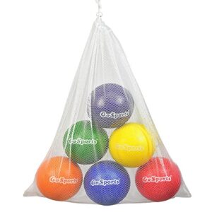 GoSports Soft Skin Foam Playground Dodgeballs - 6 Pack for Kids (6 Inch) - w/ Mesh Carry Bag