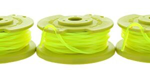 Ryobi One PLUS+ AC80RL3 OEM .080 Inch Twisted Line and Spool Replacement for Ryobi 18v, 24v, and 40v Cordless Trimmers (3 Pack)