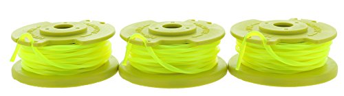 Ryobi One PLUS+ AC80RL3 OEM .080 Inch Twisted Line and Spool Replacement for Ryobi 18v, 24v, and 40v Cordless Trimmers (3 Pack)