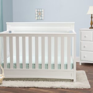 Delta Children Princeton 4-in-1 Convertible Baby Crib, White