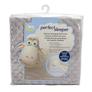 serta perfect sleeper changing pad cover set, gray