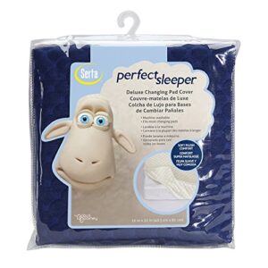 serta perfect sleeper changing pad cover set, navy