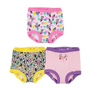 disney girls' 3pk minnie mouse potty training pants 3, 7, 10-pk in sizes 18m, 2t, 3t & 4t, minnietraining3pk