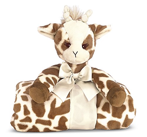 Bearington Baby Patches Cuddle Me Sleeper, Giraffe Large Size Security Blanket, 28.5" x 28.5"