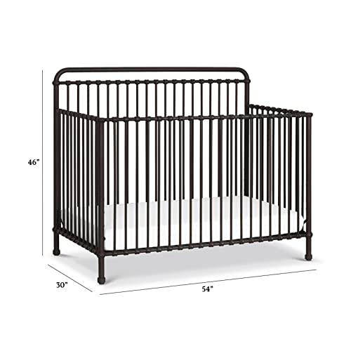 Namesake Winston 4-in-1 Convertible Metal Crib in Vintage Iron, Greenguard Gold Certified