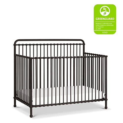 Namesake Winston 4-in-1 Convertible Metal Crib in Vintage Iron, Greenguard Gold Certified