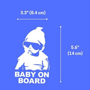 Baby on Board, Baby in Car, Car Window Decal Stickers - 3 Pack