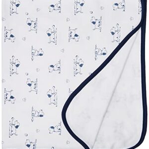 Little Me Baby Boys' Puppy Toile Swaddling Receiving Blanket