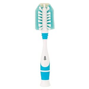 nuk triple action baby bottle brush with built-in bottle nipple brush