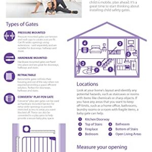 Dreambaby Mayfair Converta 3 in 1 Play-Pen 6 Panel Gate - Versatile Baby Playpen and Toddler Play Yard, Foldable Design, Secure Baby Fence Play Area, Ideal Playpen for Babies and Toddlers - White