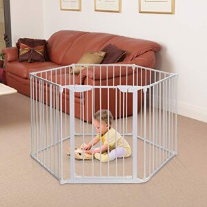 Dreambaby Mayfair Converta 3 in 1 Play-Pen 6 Panel Gate - Versatile Baby Playpen and Toddler Play Yard, Foldable Design, Secure Baby Fence Play Area, Ideal Playpen for Babies and Toddlers - White