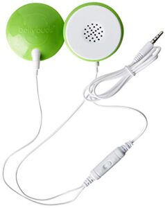 wavhello bellybuds baby bump headphones - prenatal belly speakers for women during pregnancy, safely play music, sounds, and voices to your baby in the womb - green