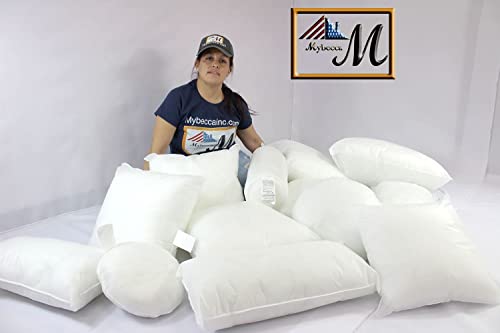 6 X 16 inches Bolsters Pillow Form Inserts for Shams White Hypoallergenic Pillow Insert Premium Made in USA