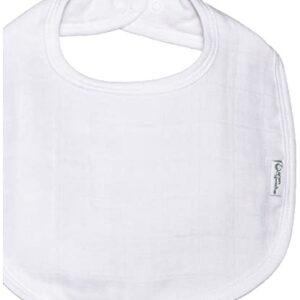 Green Sprouts Muslin Bibs Made from Organic Cotton| 4 Absorbent Layers Protect from sniffles, Drips, & drools | 100% Organic Cotton Muslin, Adjustable snap Closure, Machine Washable,5 Count