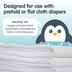 [Neutral 5 pack] Snappi Cloth Diaper Clips | Replaces Diaper Pins | Use with Cloth Prefolds and Cloth Flatfolds