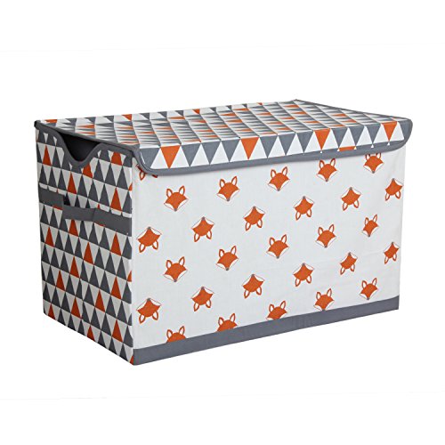 Bacati Playful Foxs Storage Toy Chest, Orange/Grey (PFOGSTC)