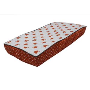 bacati pfogcpc1 playful foxs arrows changing pad cover, orange/grey