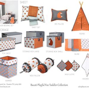 Bacati PFOGCPC1 Playful Foxs Arrows Changing Pad Cover, Orange/Grey