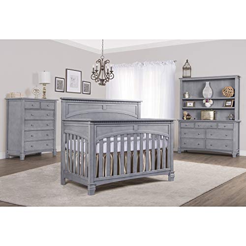 Evolur Santa Fe 5-in-1 Convertible Crib, Storm Grey