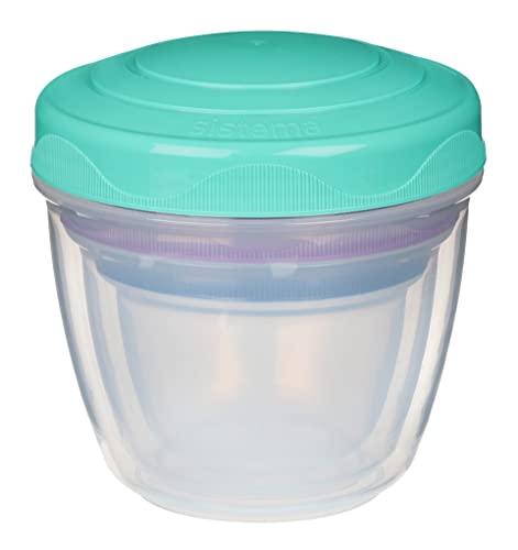 Sistema To Go Collection Snack 'N' Nest Food Storage Container, Color Received May Vary, Set of 3, 150 ml, 305 ml, 520 ml