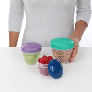 Sistema To Go Collection Snack 'N' Nest Food Storage Container, Color Received May Vary, Set of 3, 150 ml, 305 ml, 520 ml