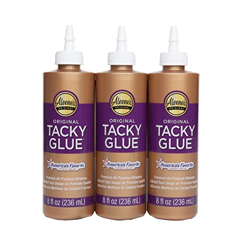 Aleene's 3 Pack, 8 oz Tacky Glue, 8 FL OZ, Original Version 3 Count