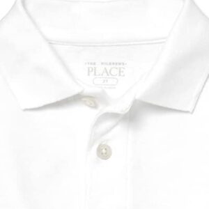 The Children's Place baby boys And Toddler Short Sleeve Pique School Uniform Polo Shirt, White Single, 5T US